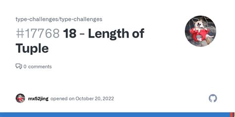 18 Length Of Tuple · Issue 17768 · Type Challengestype Challenges