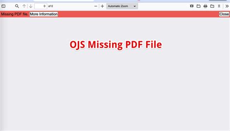 Ojs Missing Pdf File How To Resolve Common Issues Open Journal System Services