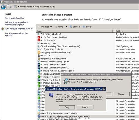 Uninstall Microsoft System Center Configuration Manager 2007 R2 After Migration