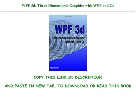 Pdf Download Wpf 3d Three Dimensional Graphics With Wpf And C Full