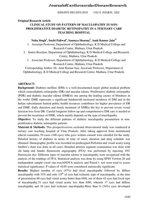 Pdf Original Research Article Clinical Study On Pattern Of