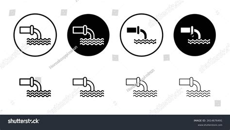 Sewage Icon Simple Outline Vector Logo Stock Vector Royalty Free
