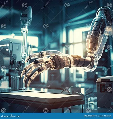 robot arm for biological experiments in laboratory robot arm in a high