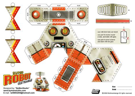 An Origami Robot Paper Toy With Instructions