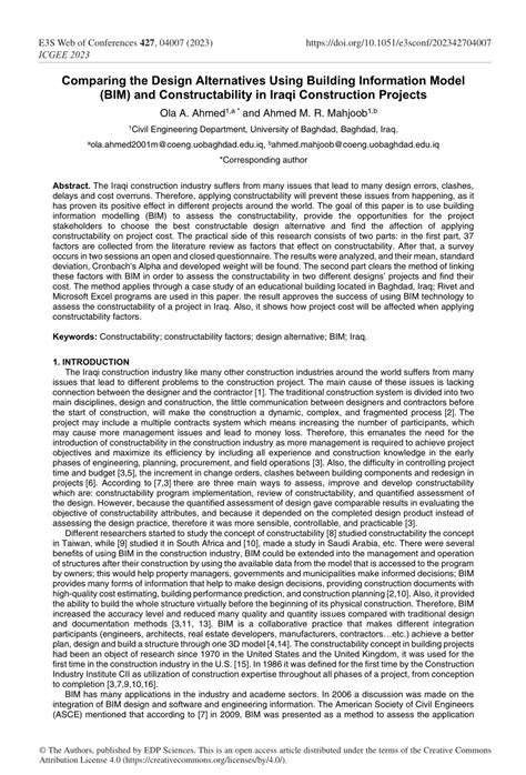 Pdf Comparing The Design Alternatives Using Building Information Model Bim And