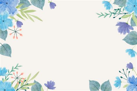 파스텔 색상의 수채화 꽃 벽지 무료 벡터