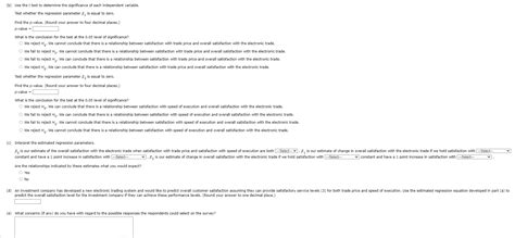 Solved A Develop An Estimated Regression Equation Using