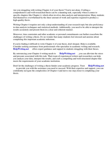 How To Write Chapter 4 Thesis Example Pdf Thesis Quantitative Research