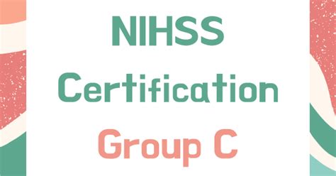 NIH Stroke Scale Group C Answers 2025 Quizzma