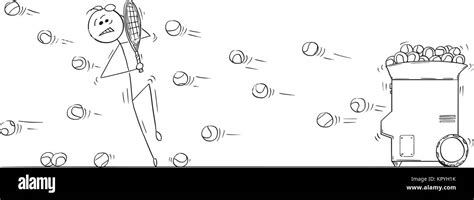 Cartoon Stick Man Drawing Illustration Of Man Male Player Protecting Yourself When Playing