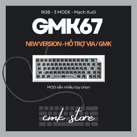 Sẵnn Kit Bàn Phím Cơ Custom Zouya Gmk67 Bản Mới V2 Gmk Via Plate Pc [build SẴn] Nhiều Tùy