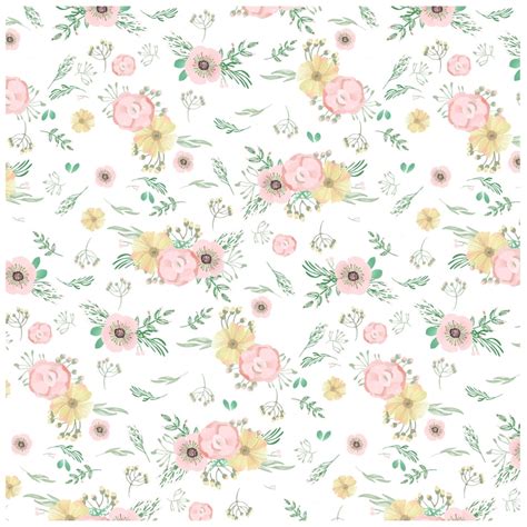 Premium Vector A Floral Wallpaper With Pink And Yellow Flowers