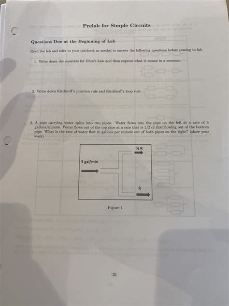 Solved Prelab For Simple Circuits Questions Due At The Chegg