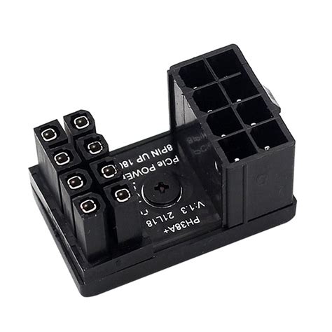 Jixopn Turn Connector 8 Pin Gpu Power Board 6 Pin Gpu Power Connector 180 Degree Angle For Pc