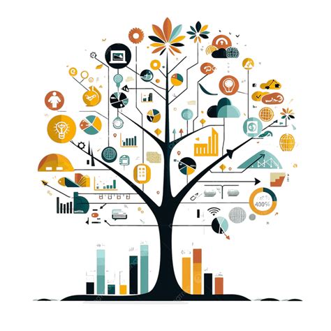 Infographic Business Tree Chart To Present Data Progress Direction Growth Idea Infographic