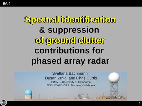 Ppt Spectral Identification And Suppression Of Ground Clutter Contributions For Phased Array