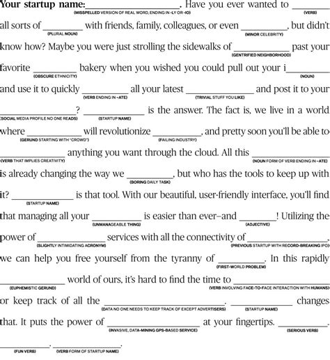 Mad Libs Start Up The More You Know