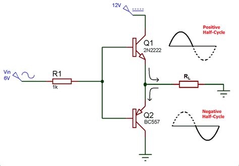 Draw The Circuit Diagram Of Class B Push Pull Amplifier Circuit Diagram