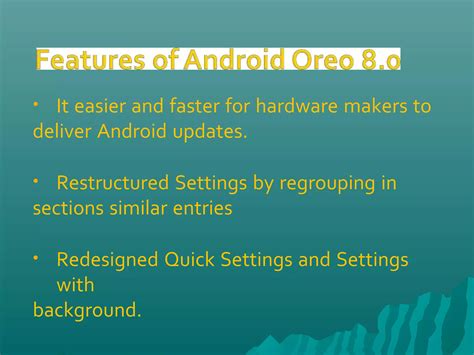 Oreo Android Ppt Operating Systems Computer Software And Applications