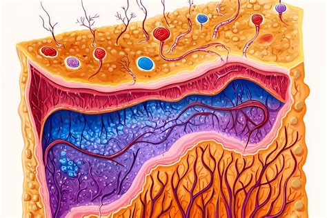 健康知识ai数字艺术 卡通风格皮肤切面多层结构表皮真皮皮下组织插画 Ai图片免费下载 Png格式 4032像素 编号71753725 千图网