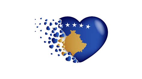 마음 그림에 코소보의 국가 플래그 와 코소보 국가 사랑 코소보의 국기 작은 마음 밖으로 날아 2월에 대한 스톡 벡터 아트 및 기타 이미지 Istock