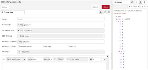 converting an array of bytes into a int16 to write in a modbus server