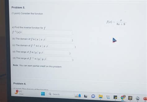Solved 1 Point Consider The Function F X 8x 9x A Find