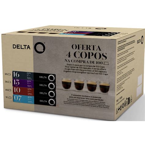 Cápsulas De Café Delta Q Emb 100 Un 4 Copos GrÁtis Continente Online