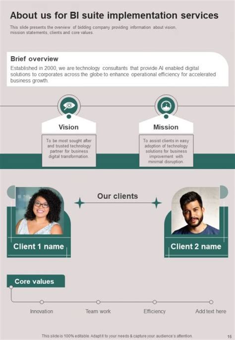 Proposal For Bi Suite Implementation Report Sample Example Document Ppt