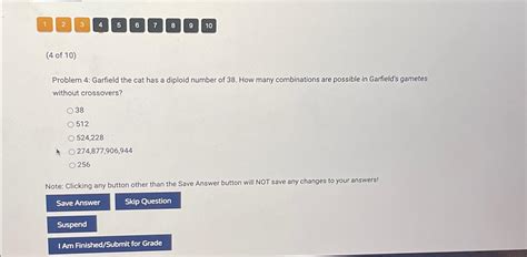 Solved 123456789104 ﻿of 10problem 4 Garfield The Cat Has