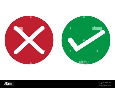 Green Tick And Red Cross Vector Illustration Stock Vector Image And Art Alamy