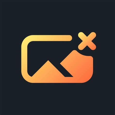 Remove Photo File Orange Solid Gradient Ui Icon For Dark Theme Deleting Picture Storage