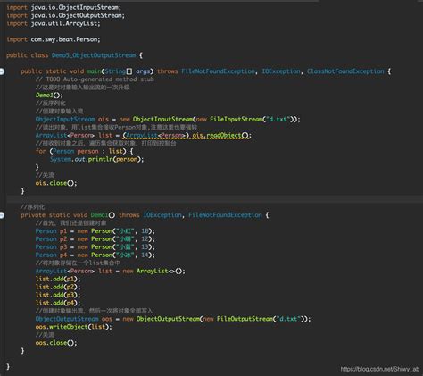 Io流之对象输入输出流的序列化和反序列化 Csdn博客
