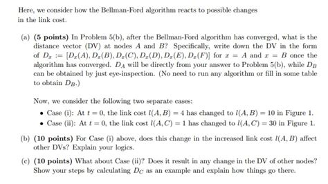 Here We Consider How The Bellman Ford Algorithm Chegg