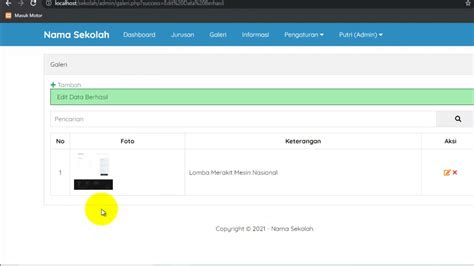 Tutorial Membuat Website Sekolah Dengan Php Dan Mysql Data Galeri 9