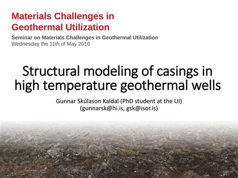 Pdf Materials Challenges In Geothermal Utilization · Pdf File510