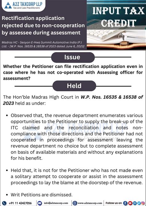 Bimal Jain On Linkedin 🔰 Rectification Application Rejected Due To Non Cooperation By Assessee