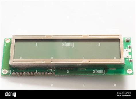 Small Monochrome Character Lcd Display Isolated On White Green Black And White Screen With Lcd