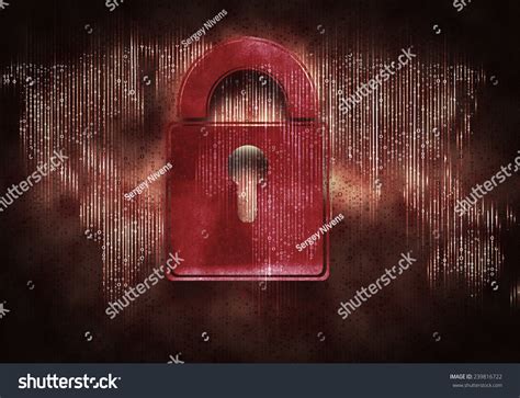Conceptual Digital Image Of Lock On Binary Background Stock Photo Shutterstock