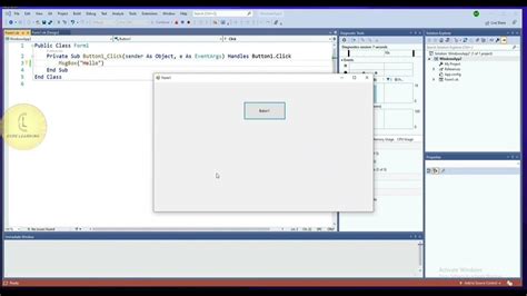print hello using message box codelearning youtube