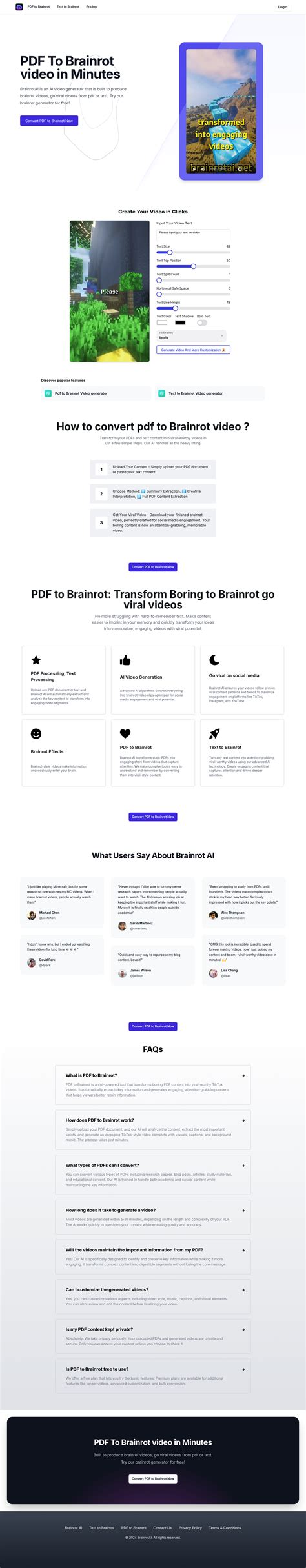 Pdf To Brainrot Video Generator