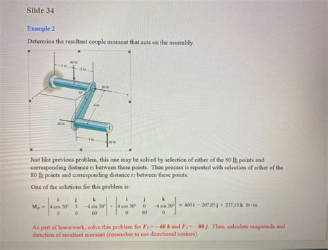 solved slide 34 example 2 determine the resultant couple
