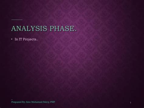 Analysis Phase Ppt