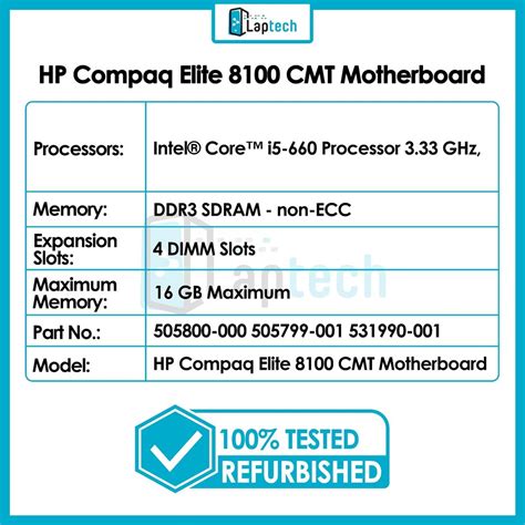 Hp Compaq Elite Cmt Desktop Motherboard At Piece