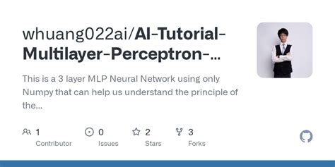 Github Whuang022aiai Tutorial Multilayer Perceptron Numpy Version