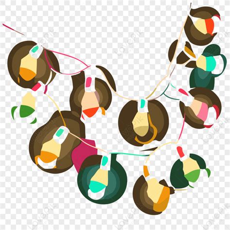 크리스마스 불빛의 끈 벡터상표만화클립 아트 Png 일러스트 무료 다운로드 Lovepik