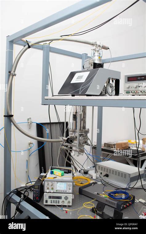 Single Photon Detector At Scientific Laboratory Without People Stock