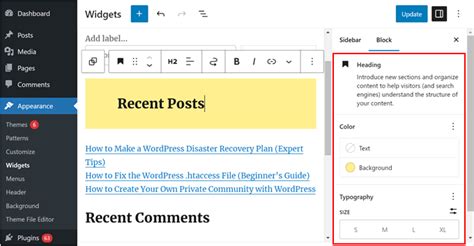 Comment Créer Un Widget Wordpress Personnalisé étape Par étape