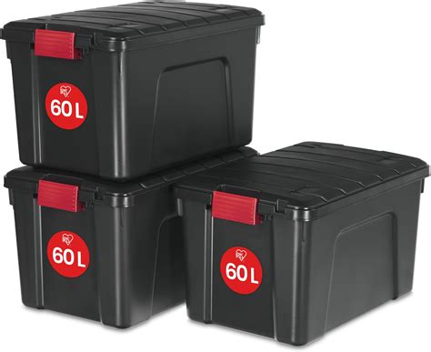 Iris Ohyama Large Storage Boxes With Lids Garage Storage Boxes