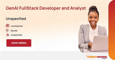 Genai Fullstack Developer And Analyst At Wise And Agile Solutions Limited Brightermonday